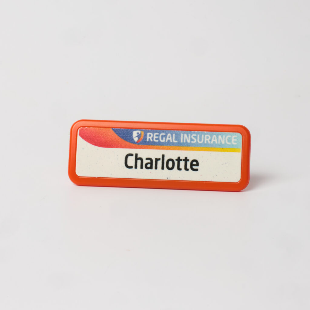 Personalised Slim Recycled Name Badge from the UK's friendliest supplier