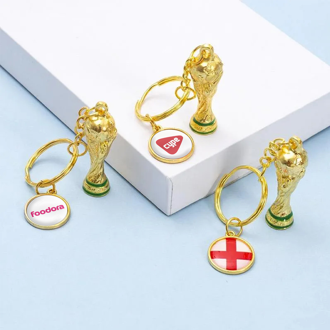 Personalised World Cup Trophy Keyring from the UK's friendliest supplier