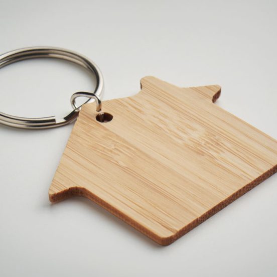 Personalised House Bamboo Keyring from the UK's friendliest supplier